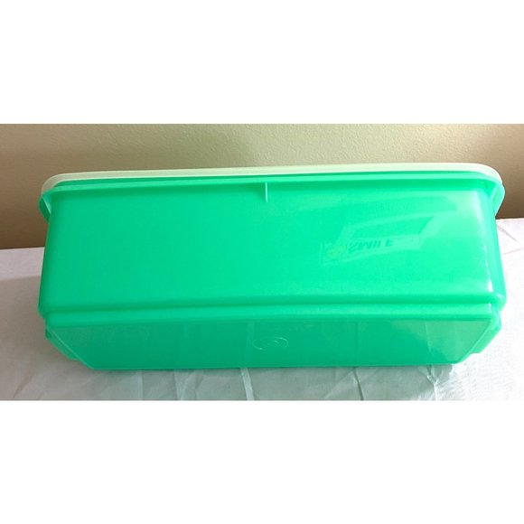 Tupperware | Dining | Vintage Long Square Tupperware Green Container ...